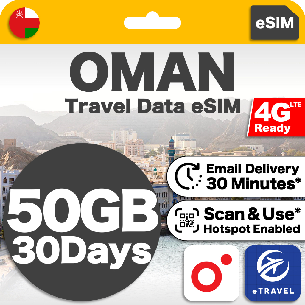 eSIM Oman Unlimited Data | eTravel | Shopee Malaysia