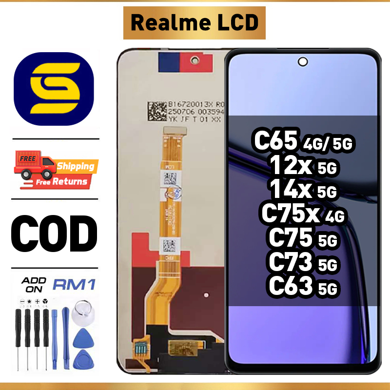 LCD REALME C65 4G 5G/ 12x 5G/ 14x 5G/ C75x 4G/ C75 5G/ C73 5G ...