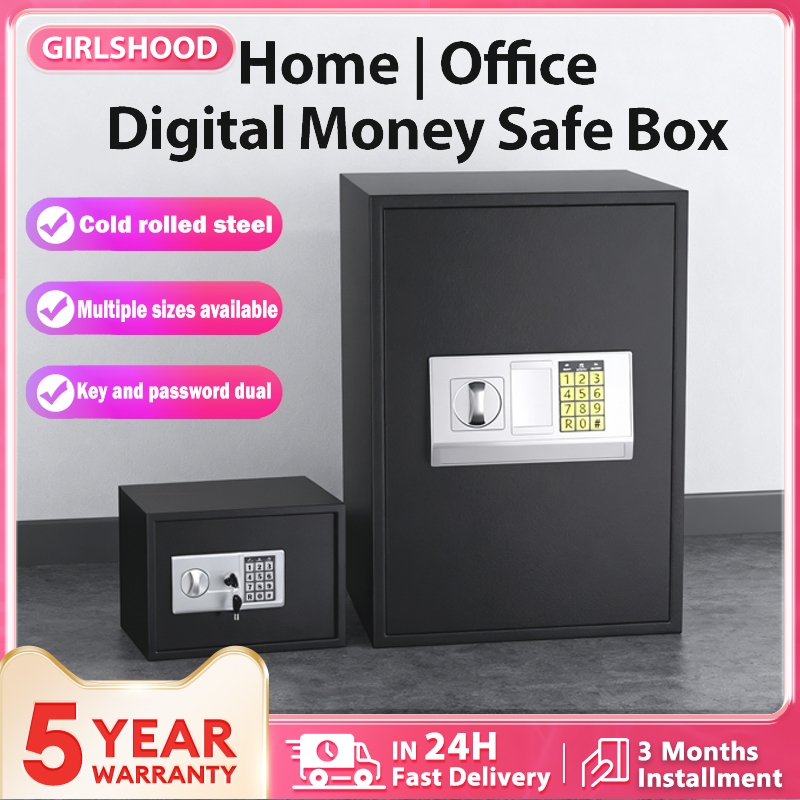 Safety Box Money With Key Password Box Digital Safe Box Metal Money Box ...