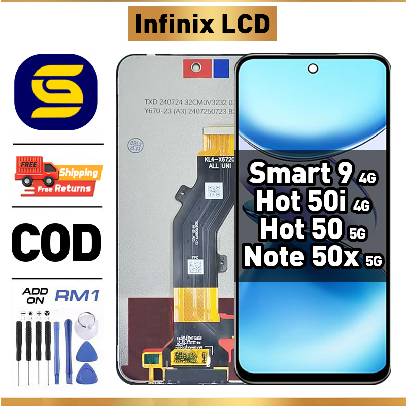 LCD INFINIX Hot 50 5G/ Smart 9 4G/ Hot 50i 4G/ Note 50x 5G Compatible ...