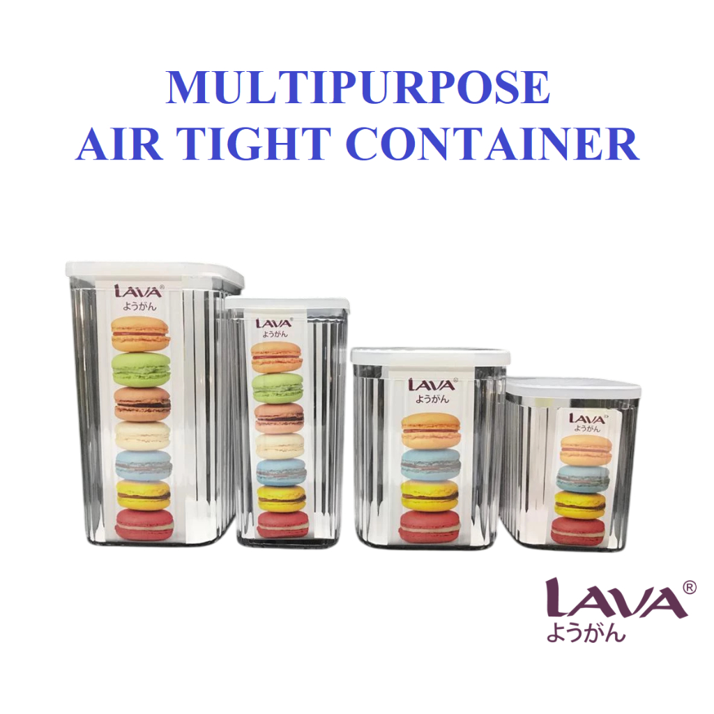 LAVA Multipurpose Air Tight Container Bekas Simpan Biskut Bekas Kedap ...