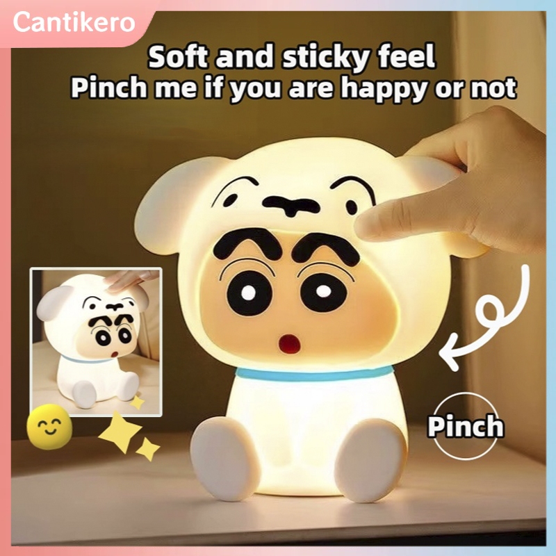 Touch Crayon Shin-Chan Night Light Home Decor Bedroom Adjustable Sleep ...