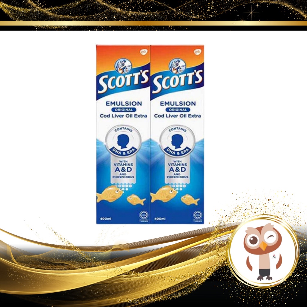 Preferred +】SCOTT'S EMULSION ORIGINAL COD LIVER OIL EXTRA 400ML TWIN ...