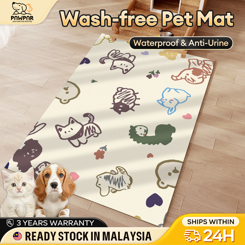 Pet Floor Mat Waterproof Anti-Urine Washable PVC Dog Mat Anti-Slip Mat ...