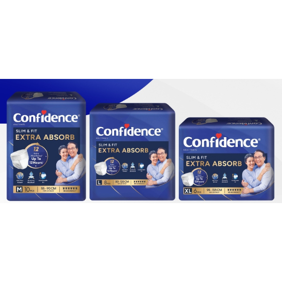CONFIDENCE Extra Absorb PANTS Adult Diaper M10/ L8/ XL6 (1 Pack ...