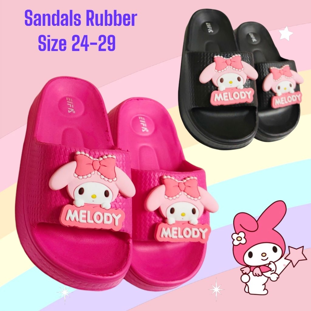 Sandal kids girls Melody rubber soft comfort size24-29 | Shopee Malaysia