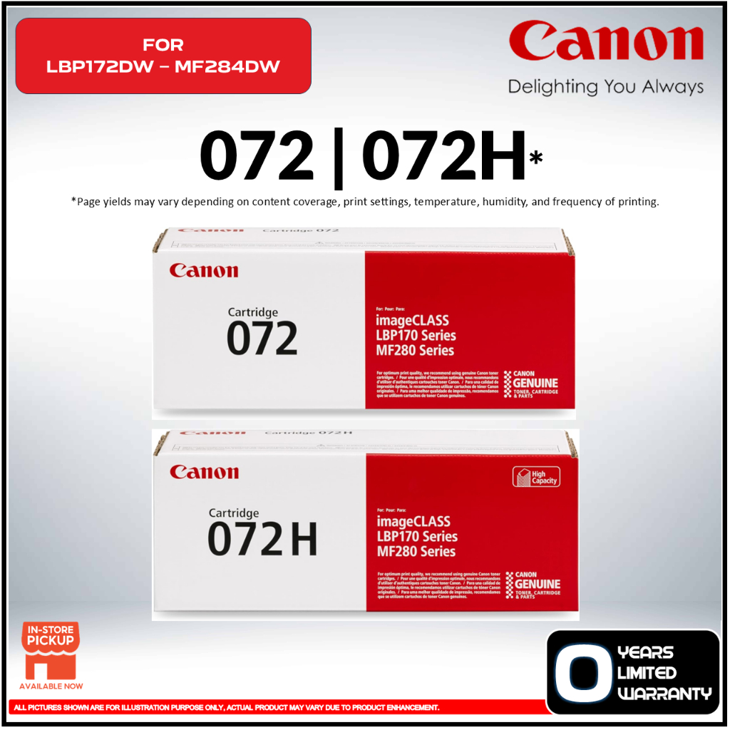 Canon 072 072H Black Toner Cartridges – Genuine Replacement For ...