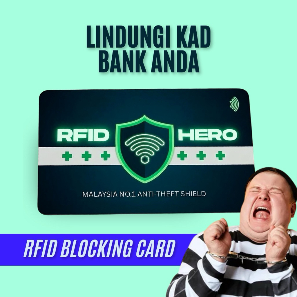 RFID HERO Blocking Card in Protect Wallets Debit/Credit/NFC/Data ...