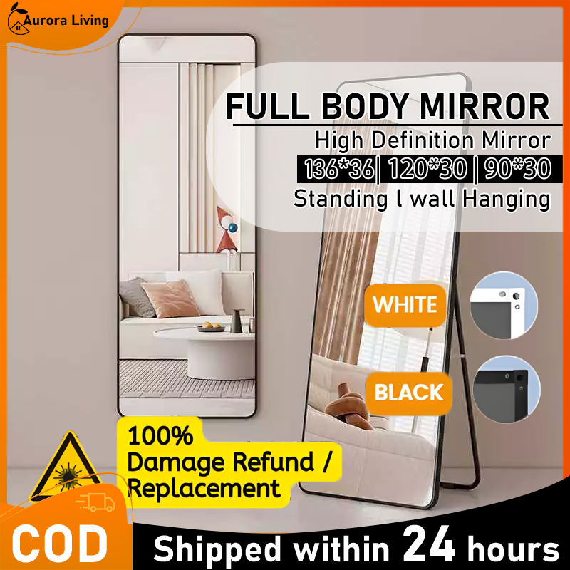 Standing Long Mirror Home decor Full-length mirror fillet Cermin Stand ...