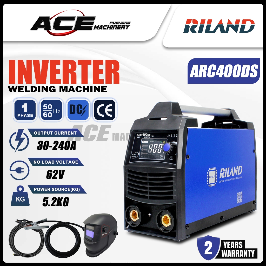 [ Riland ] ARC400DS Heavy Duty Inverter Welding Machine | Digital Meter ...