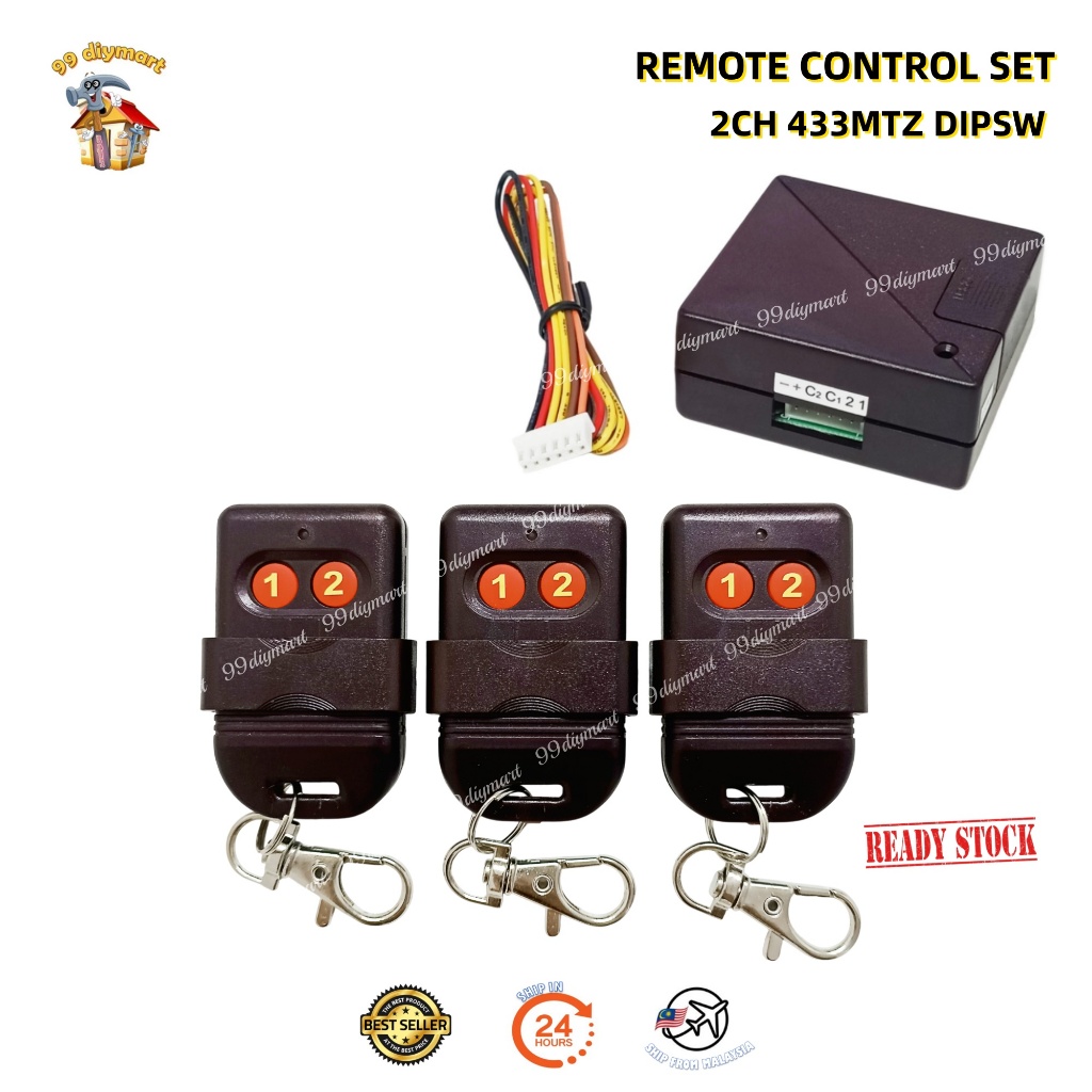 Autogate 2CH 433mtz Kawalan Jauh 8pin ( Receiver / Remote ) | Autogate ...