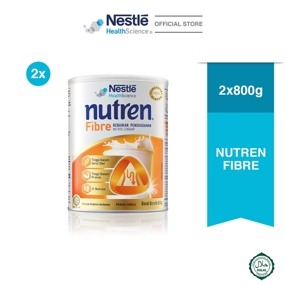 NESTLE NUTREN FIBRE I Gut Health Nutrition Powder 800g (Bundle of 2 ...