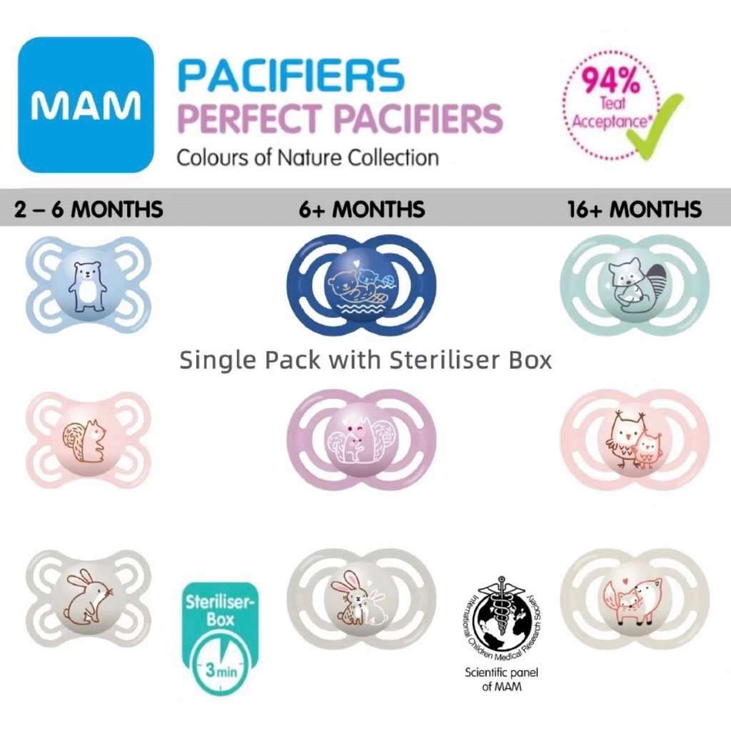 MAM Pacifier Perfect ( 2-16 Months ) Colors of Nature Collection ...