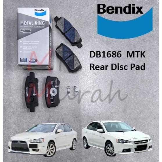 Original Bendix DB1686 Rear Disc Brake Pad Proton Inspira Mitsubishi ...