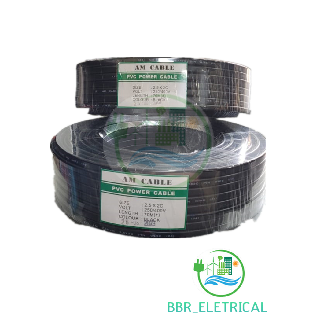 Wayar Lampu Pasar Malam 2.5mm x 2 CORE FLEXIBLE TWINFLATT PIN CABLE ...
