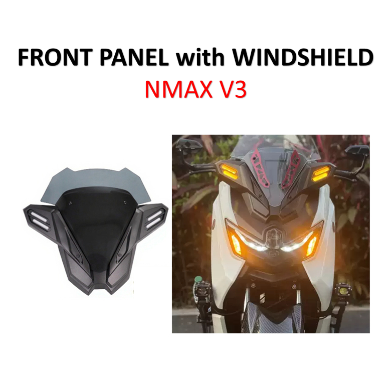 NMAX V3 Windshield Visor Front Panel Cover Set Sport Design Signal ...
