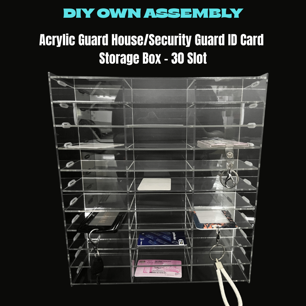 Acrylic Guard House/Security Guard ID Card Storage 30 Slots DIY Own ...