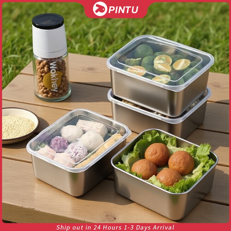 Heavy-Duty Stainless Steel Food Storage Container Picnic Lunch Box ...