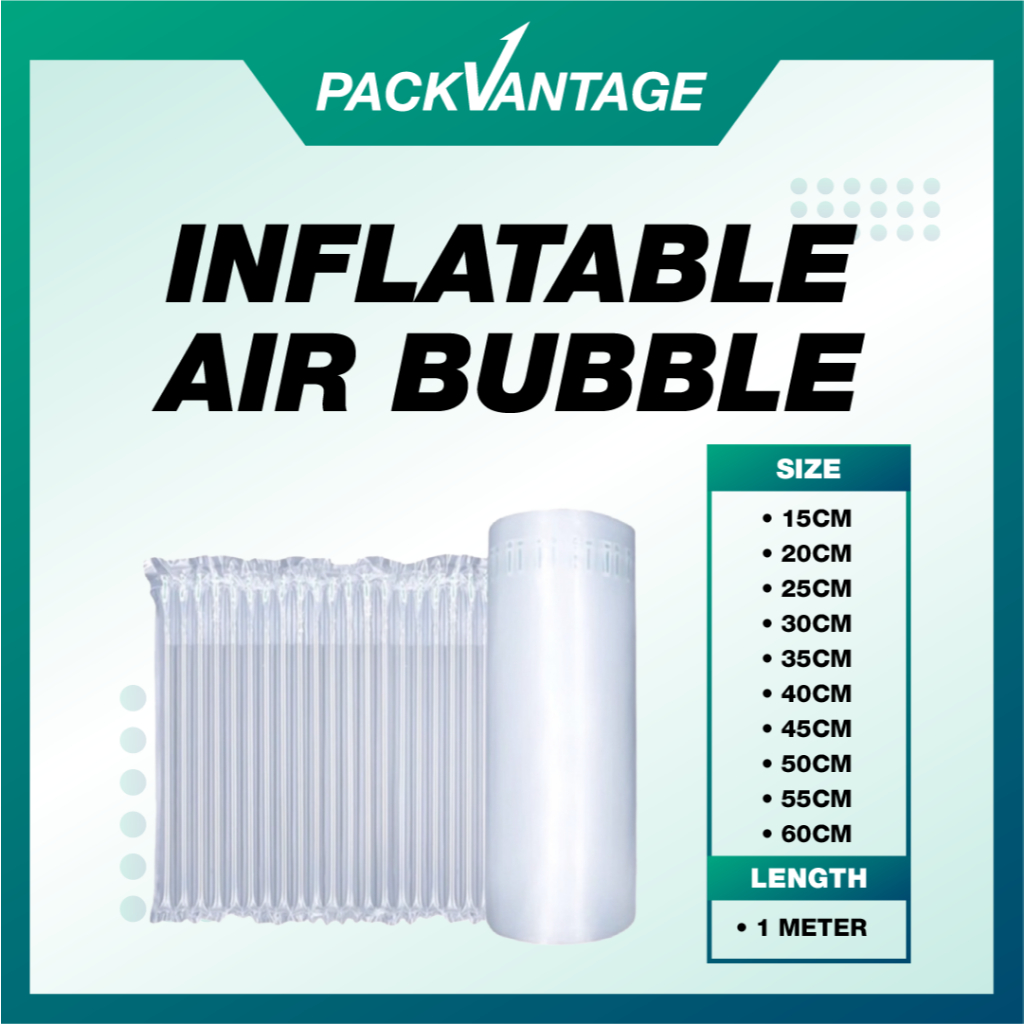 1m Inflatable Bubble Wrap Inflatable Air Packaging Air Bubble Plastic ...