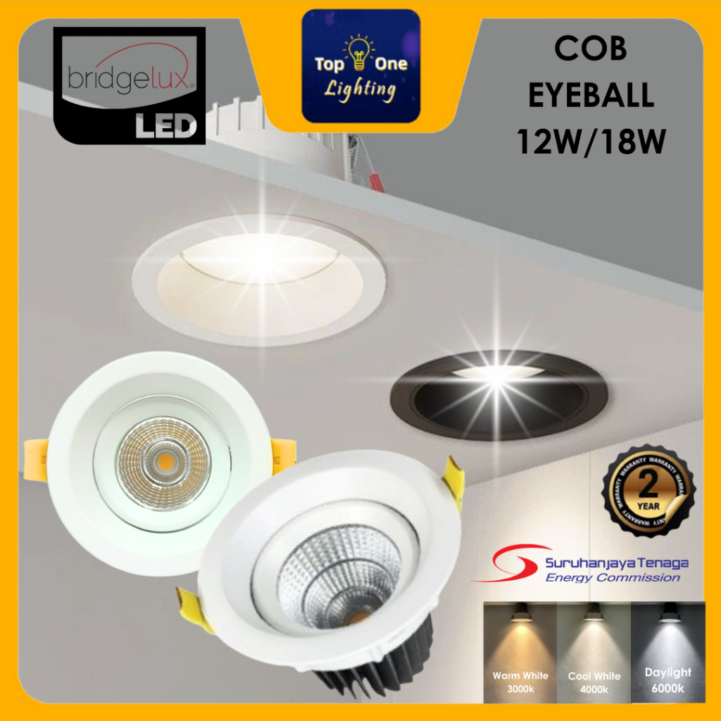 BRIDGELUX LED 36º Performance LED COB Eyeball (US LED) Round Recess ...