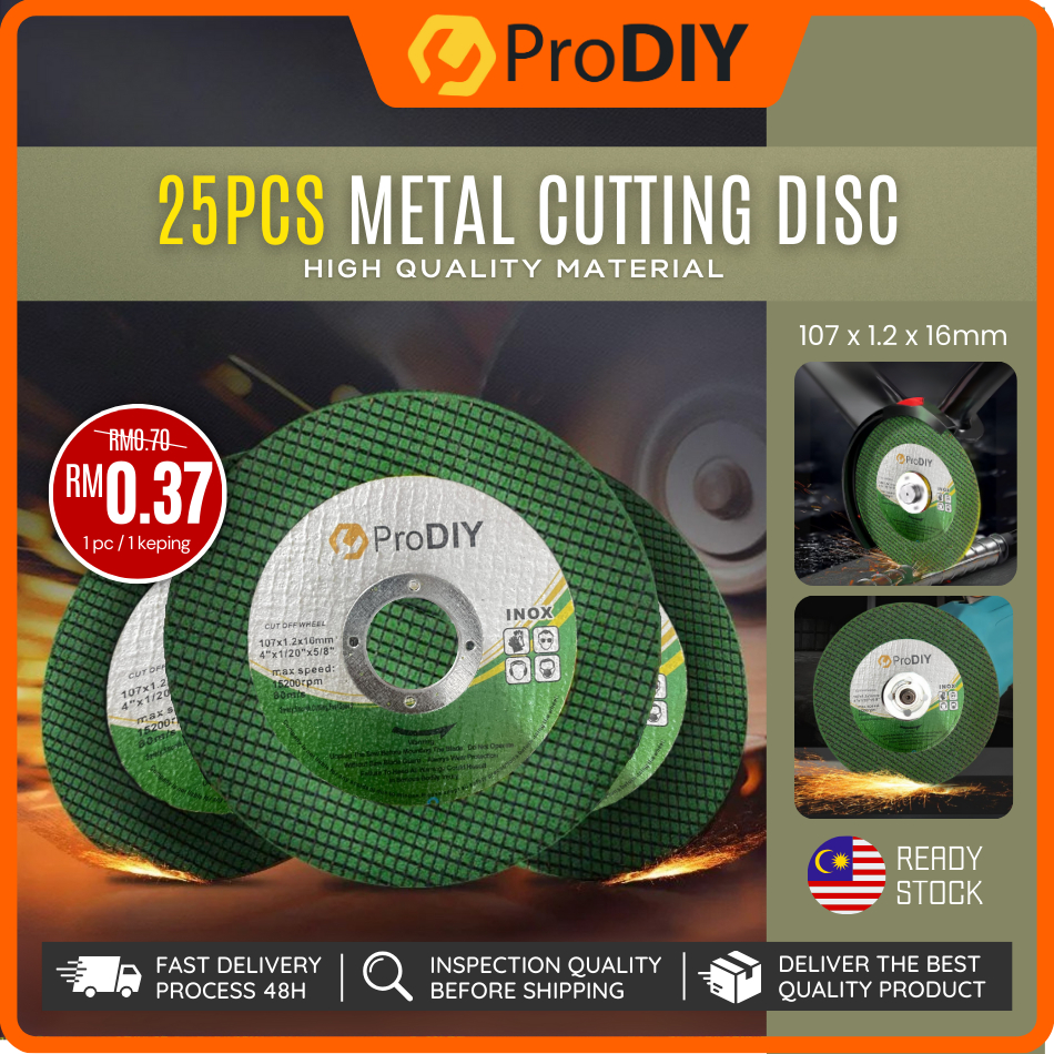 25pcs 4 Inch Metal Cutting Disc Angle Grinder Mata Grinder Mata Potong ...