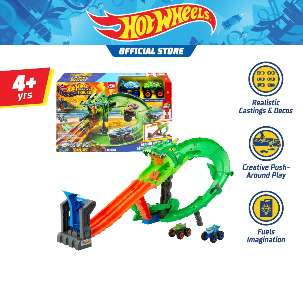 Hot Wheels Monster Trucks Dragon Destruction (JFR06) | Shopee Malaysia