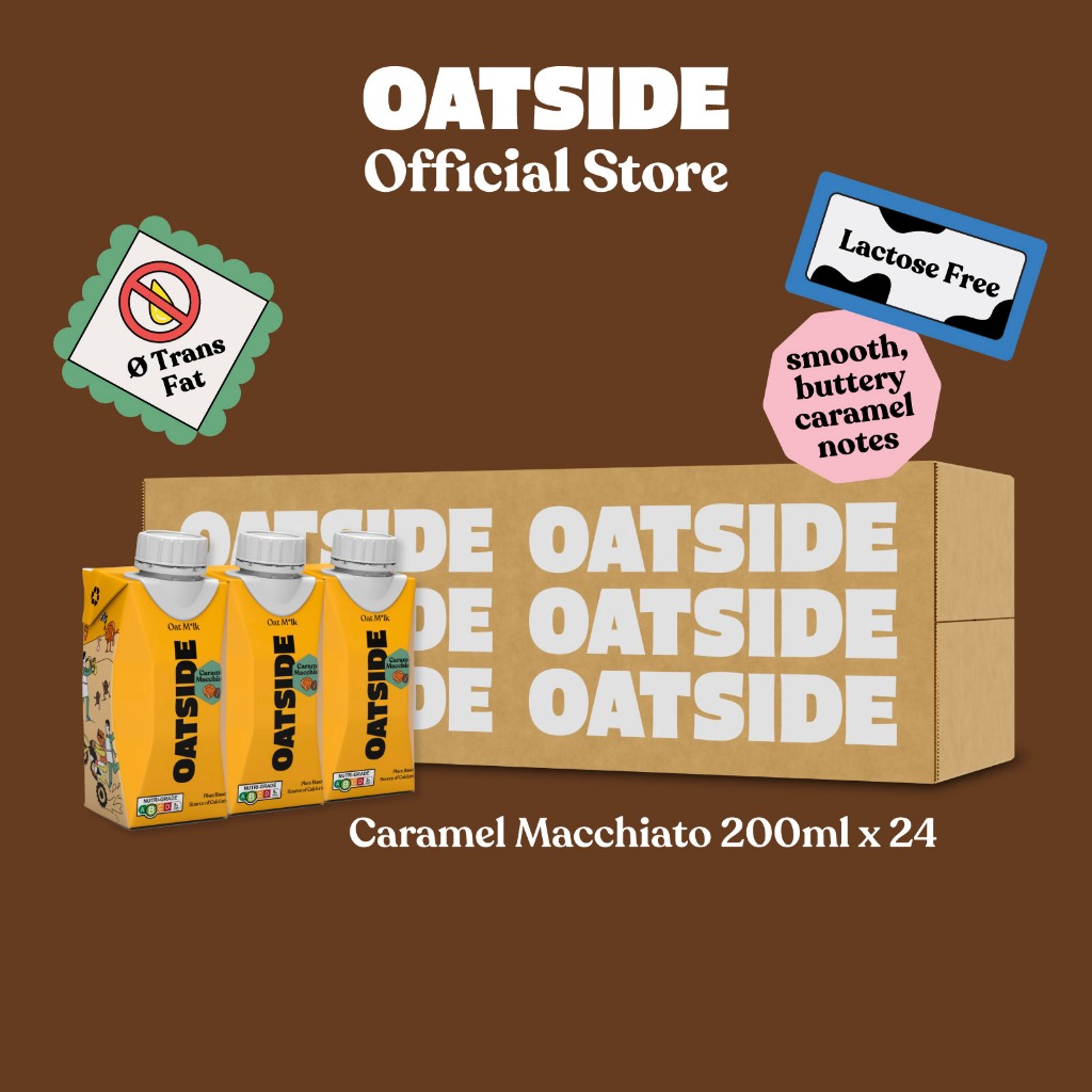 [Exp Nov25] OATSIDE Caramel Macchiato Coffee Oat Milk 200ml x 24 ...