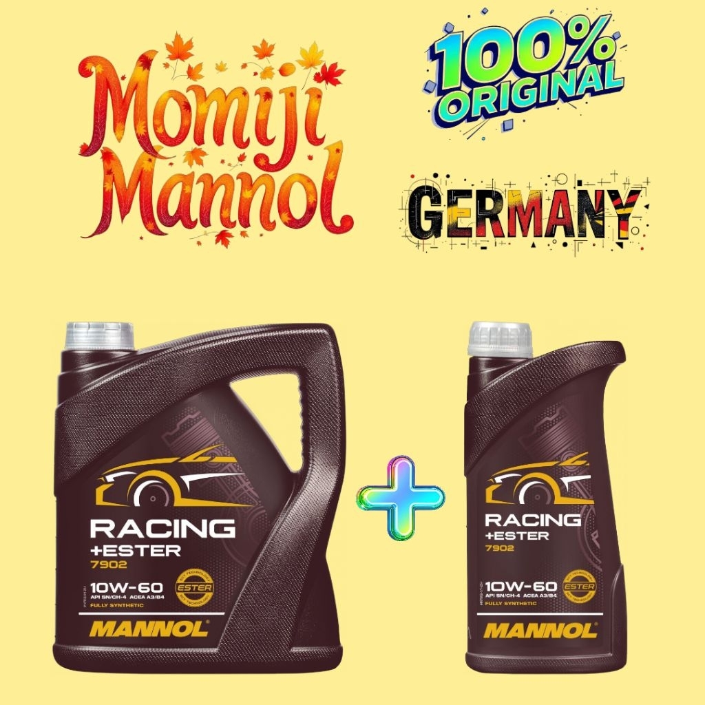 Mannol Racing 4 + 1 Liter ( Total 5 Liter ) 10W-60 Engine Oil / No Pos ...