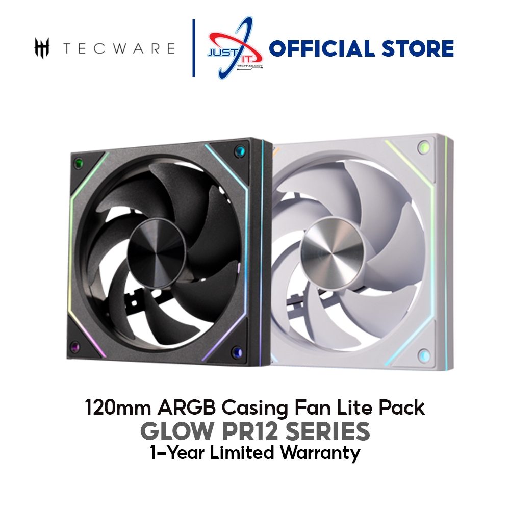 TECWARE GLOW PR12 120MM PWM ARGB CASING FAN - NORMAL / REVERSE ( BULK ...