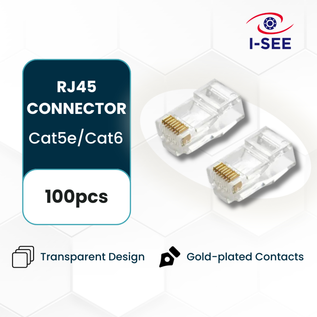 [Paling Murah] RM14 100pcs RJ45 Network Connector for CAT5E/CAT6 ...