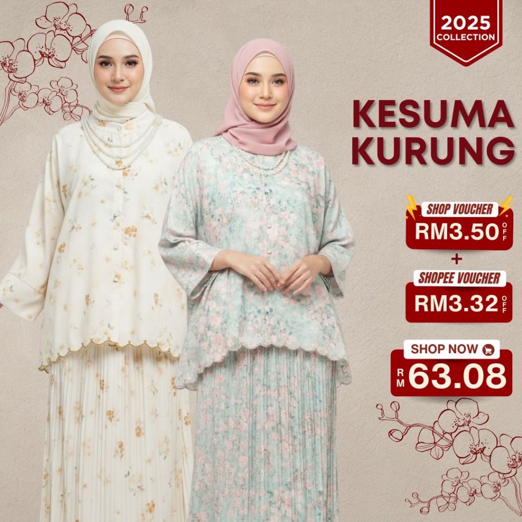 ZOE ARISAH Raya 2026 ZA Kesuma Kurung Modern Loose Cutting Skirt ...