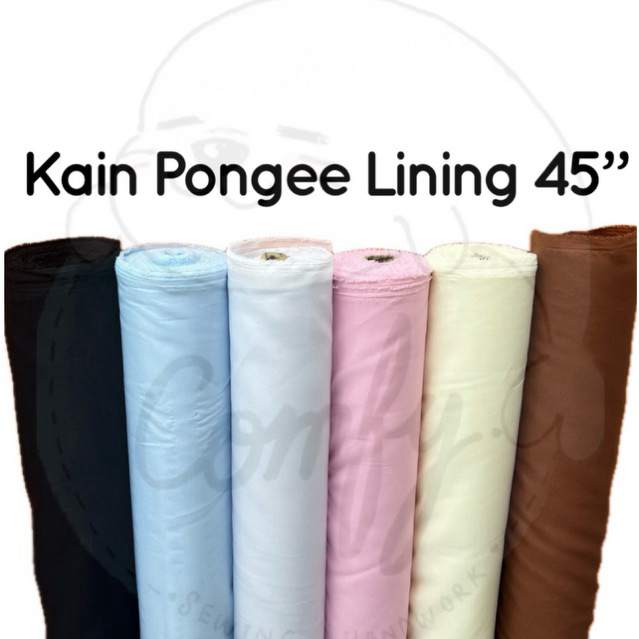 KAIN PONGEE LINING 45” / Kain Alas Baju/ Alas Dulang / Kain Lining ...