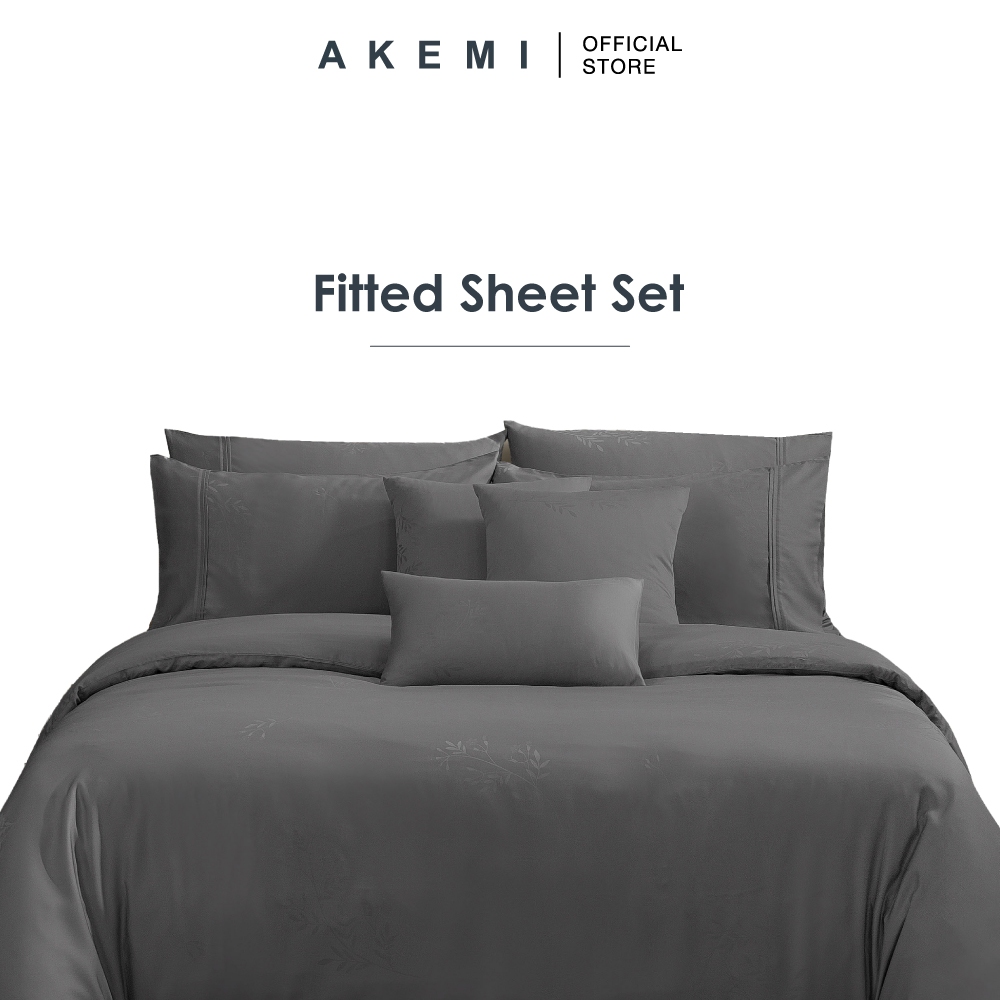 AKEMI TENCEL™ Lyocell Accord Fitted Sheet Set 1300TC - Vandes (Super Single/ Queen/ King ...