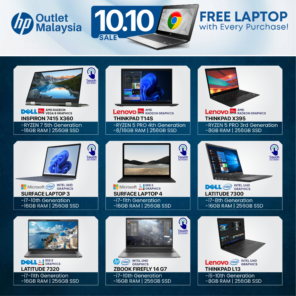 FREE LAPTOP LIMITED OFFER | Dell 7415 7320 7300 | HP ZBook 14 G7 840 G5 | Lenovo T14s L13 ...