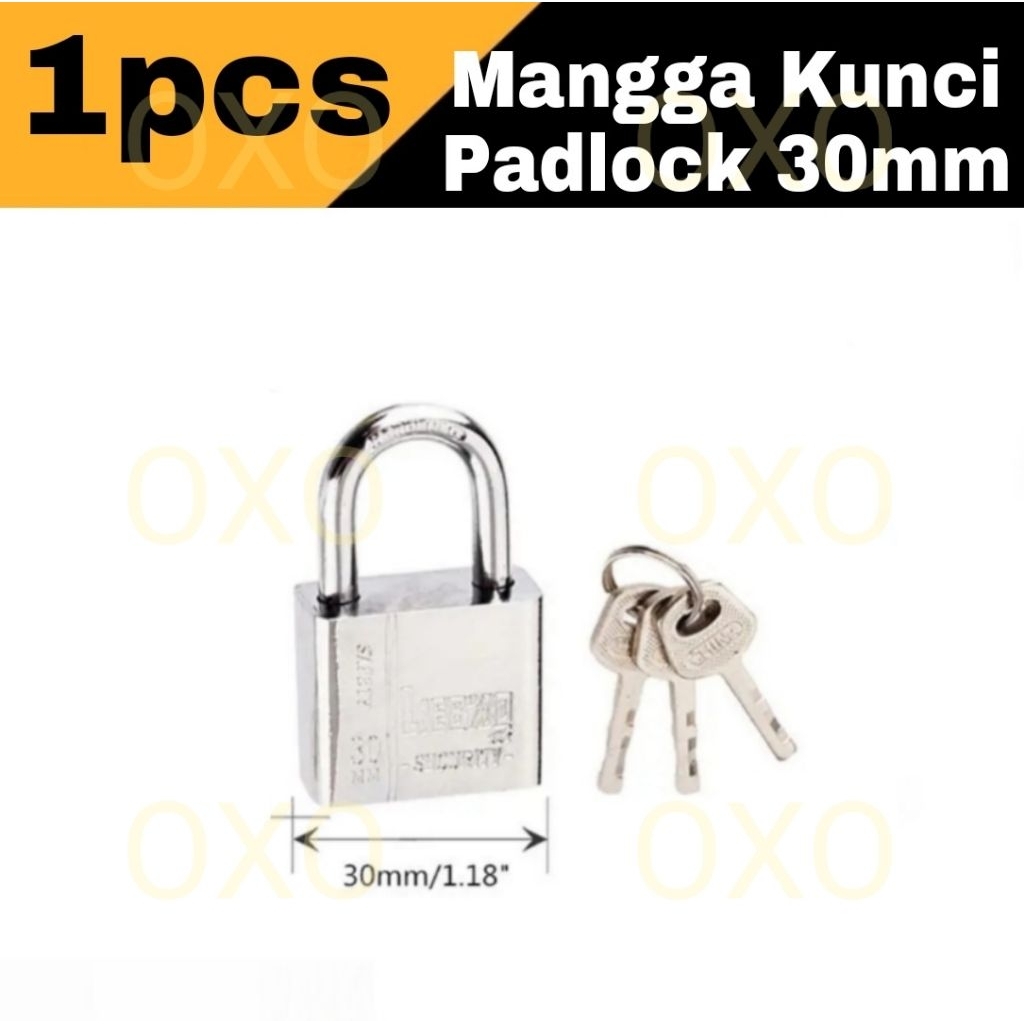 Mangga Padlock 30mm with 3 keys Security Pad Lock 30mm House Lock ...