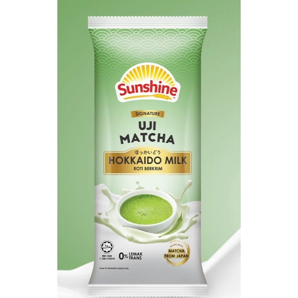 SUNSHINE Halal Uji Matcha Hokaido Milk Roti Berkrim 50g | Shopee Malaysia