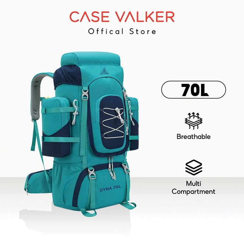Case Valker DYNA 70L Hiking Bag Nylon Backpack with Rain Cover | Shopee ...