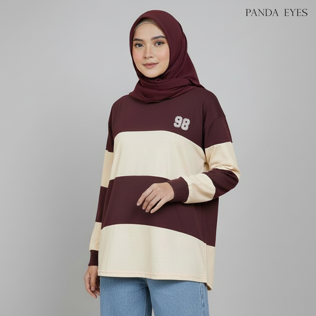 PANDAEYES ARORA STRIPE BLOUSE (CLO-CNQM95140BL) | Shopee Malaysia
