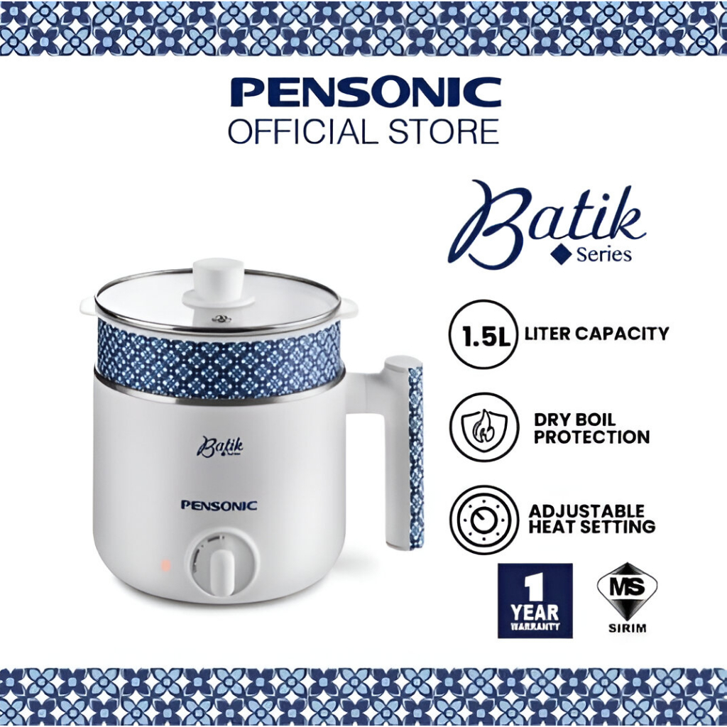 [ NEW ] Pensonic Batik Series Multi Cooker (1.5L) | Dapur Multi Siri ...