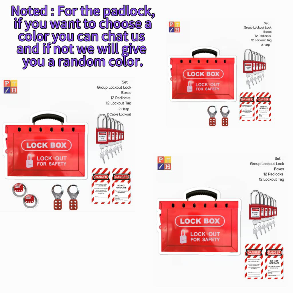 SAFETY LOCKOUT BOX/BAG SET[LOTO] Group Lockout Lock Boxes Kits/Bags ...