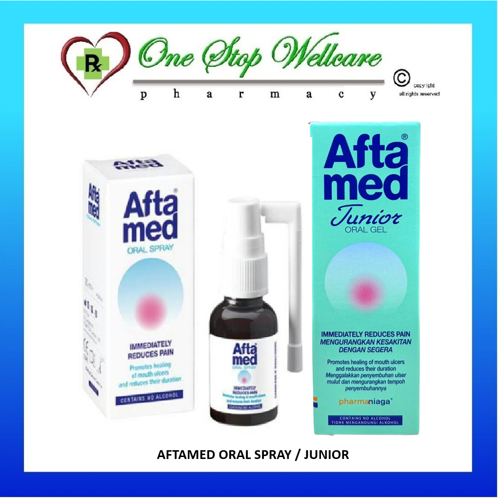AFTAMED ORAL SPRAY 30MG 20ML / ORAL GEL JUNIOR 240MG (100G) | Shopee ...