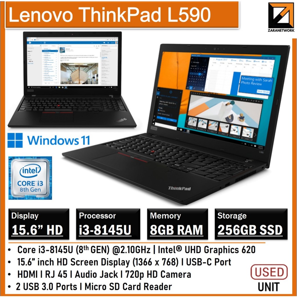 Lenovo ThinkPad L580 / L590 (1 YEAR WARRANTY T&C)15.6" inch FHD Core i3 ...