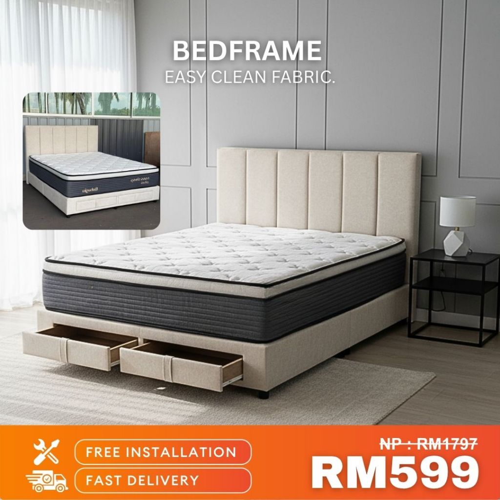 🔥 Free Install🔥 Kfurniture - Velar Divian Bedframe | Headboard | Katil ...