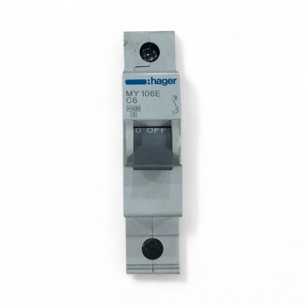 MCB Hager MCB 1 Pass 1 Phase 1P Type MY 106E C6 | Shopee Malaysia