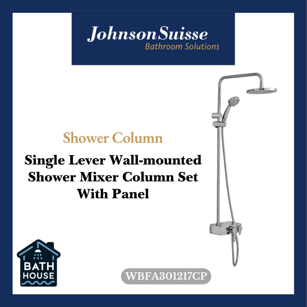 Johnson Suisse Shower Column Single Lever Wall-mounted Shower Mixer ...