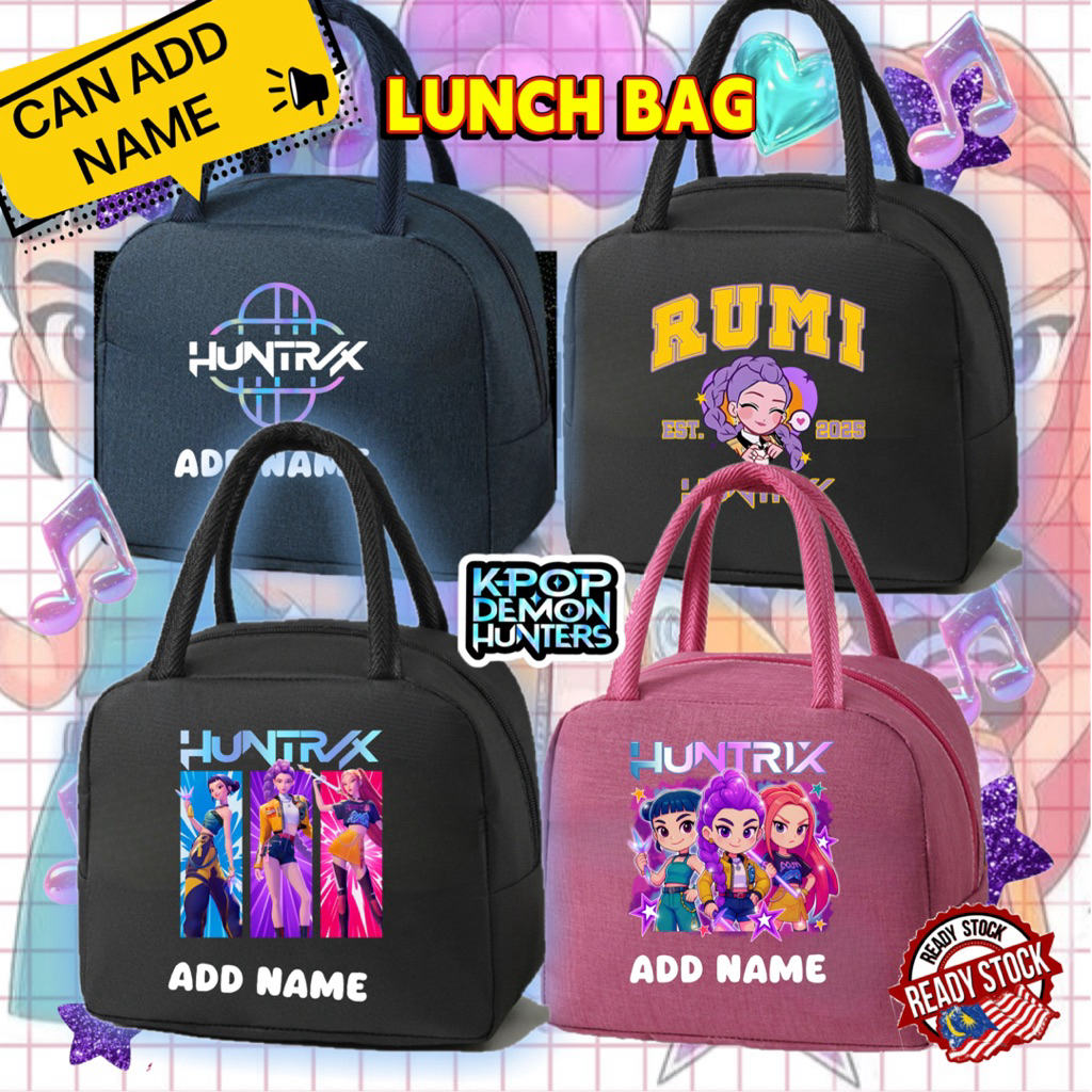 Kpop Huntrix school lunch bag custom made can add name birthday gift ...