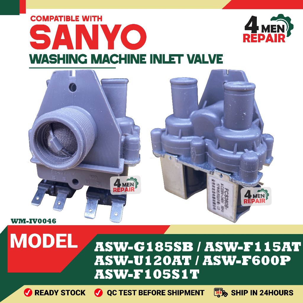ASW-G185SB / ASW-F115AT / ASW-U120AT / ASW-F600P / ASW-F105S1T SANYO WASHING MACHINE WATER INLET ...