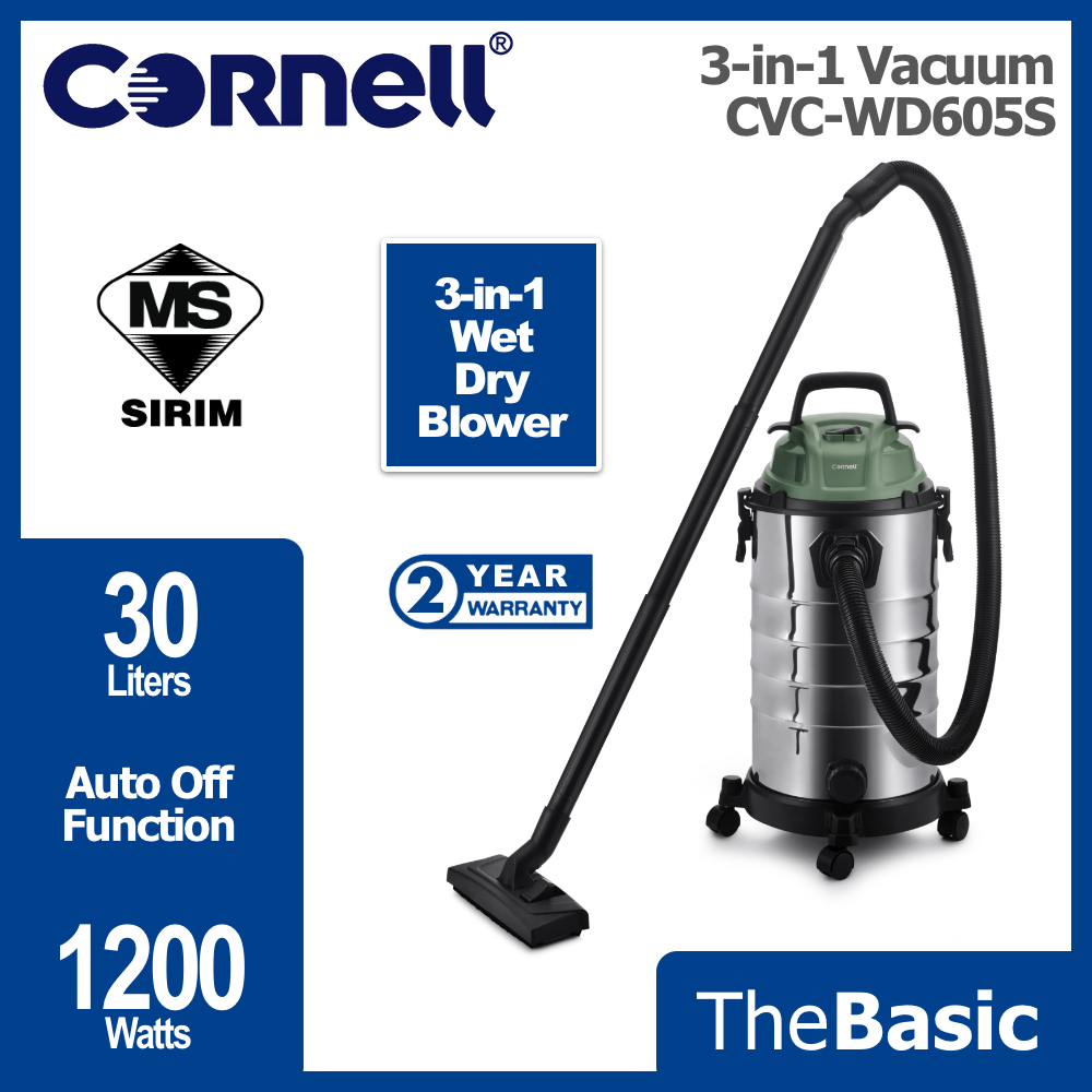 CORNELL 3-in-1 Wet & Dry 30L Stainless Steel Vacuum Cleaner ( CVC ...