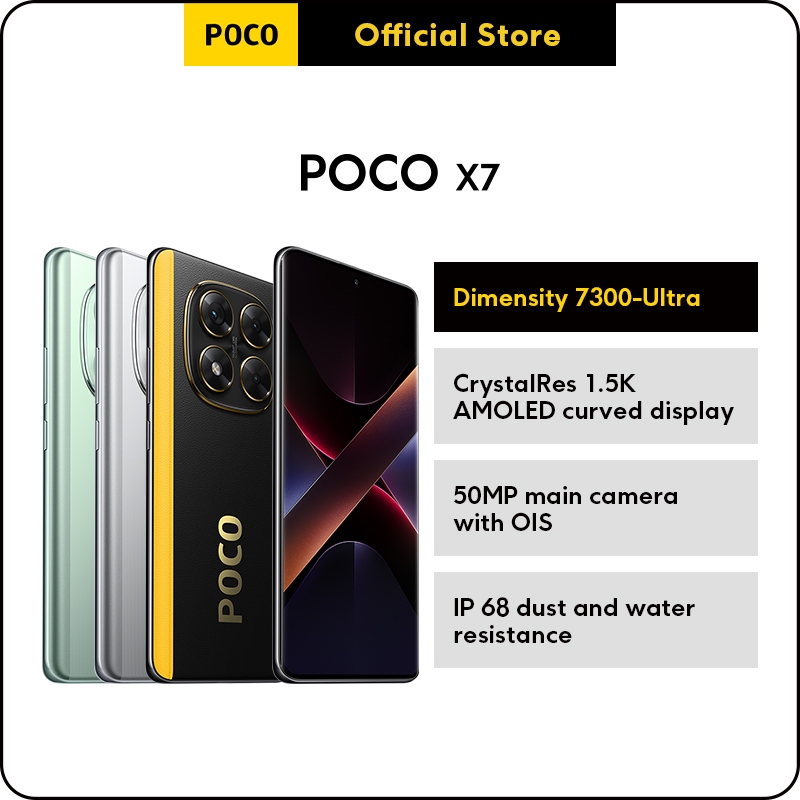 POCO X7 5G 1.5K 120Hz AMOLED Curved Display/50MP Main Camera with OIS ...