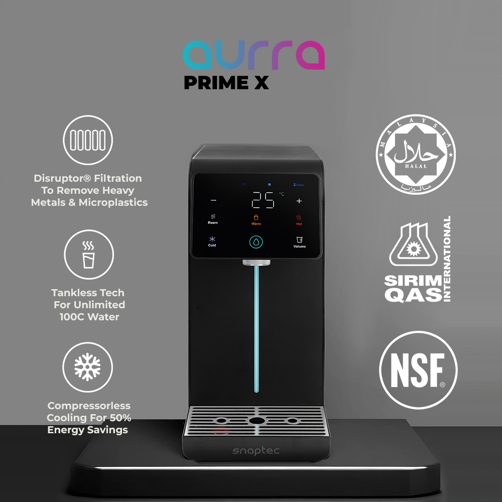 Aurra Prime-X Disruptor Hot & Cold Tankless UV Premium Water Purifier ...